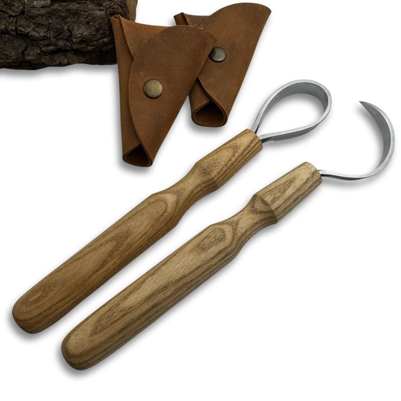 Scorp Knife & Hook Knife – Hand-forged Carbon Steel Blade, Ergonomic ...