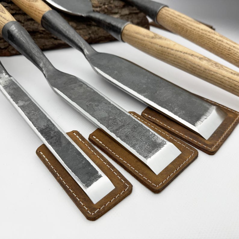 Timber Framing Chisels – Hand-forged 52100 Carbon Steel Blades, Ash ...