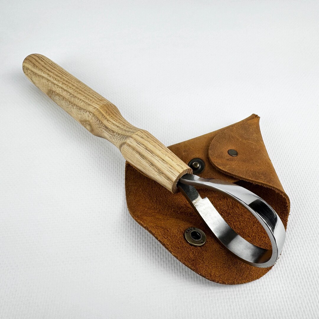 Long Scorp Knife – Hand-forged 52100 Steel Blade, Ash Wood Handle ...