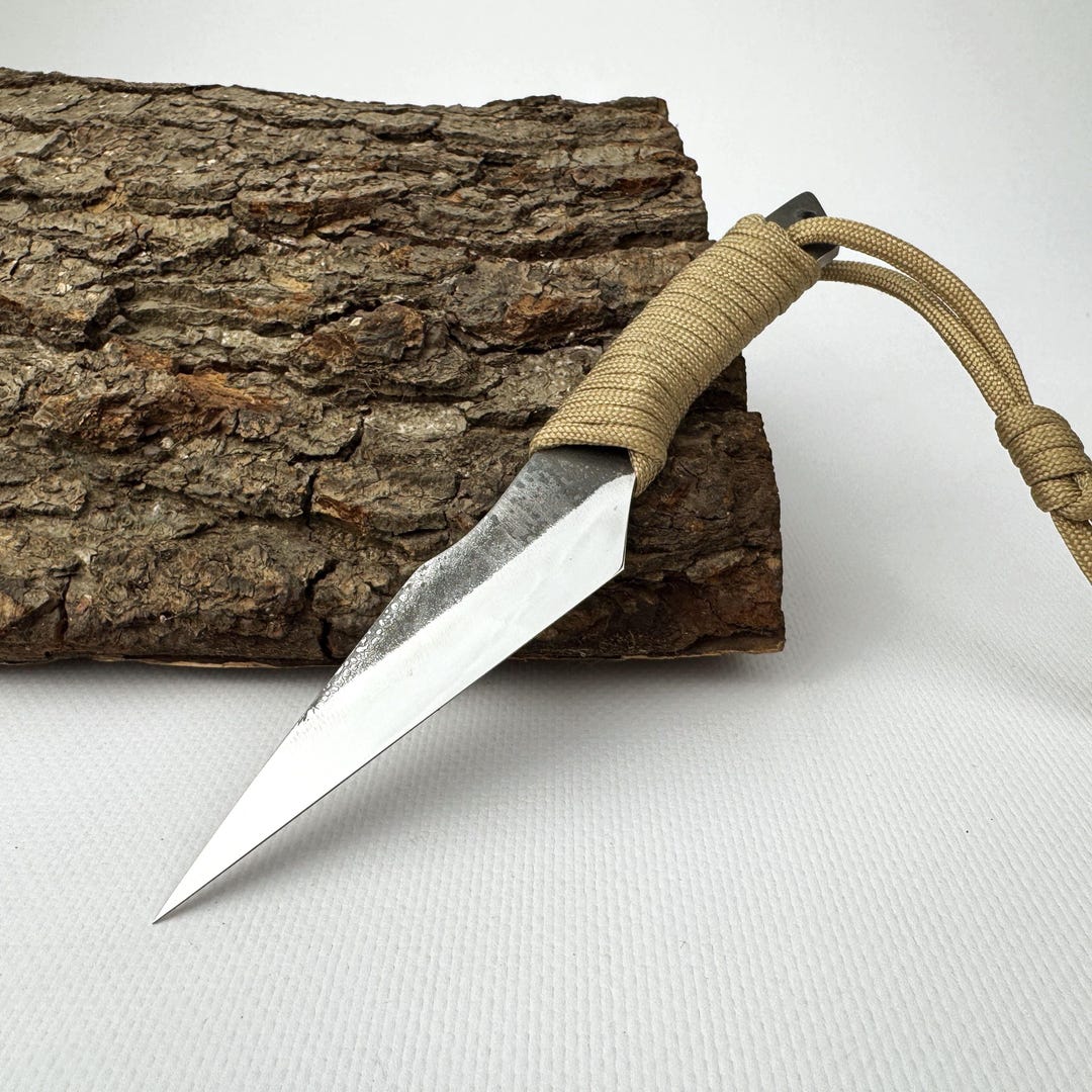 Hand-forged Throwing Knife – 52100 Carbon Steel, Paracord - Wrapped ...