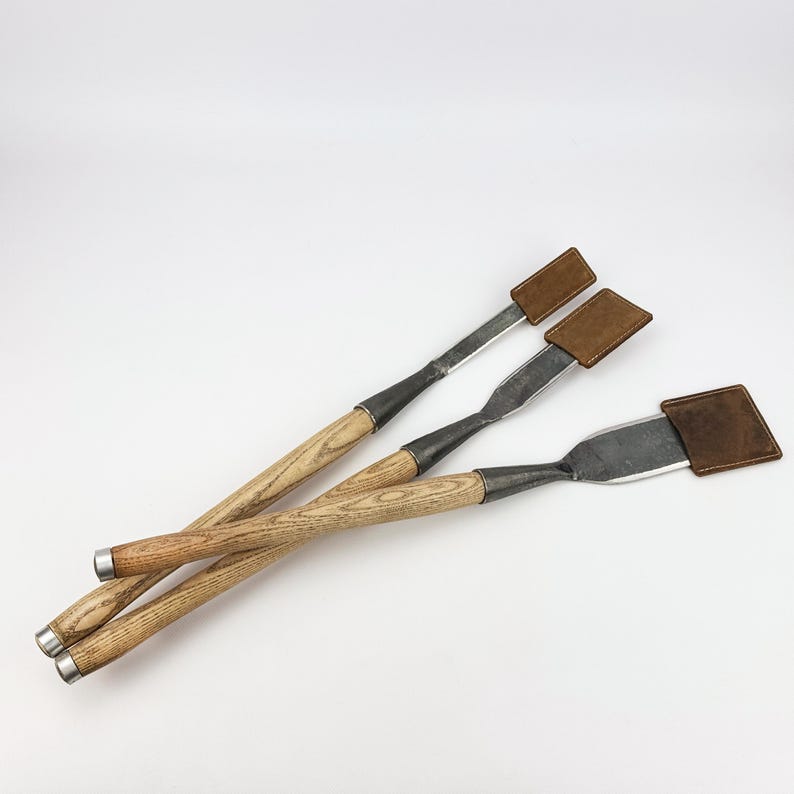 Hand Forged Timber Slick Chisels – 52100 Carbon Steel Blades, Ergonomic ...
