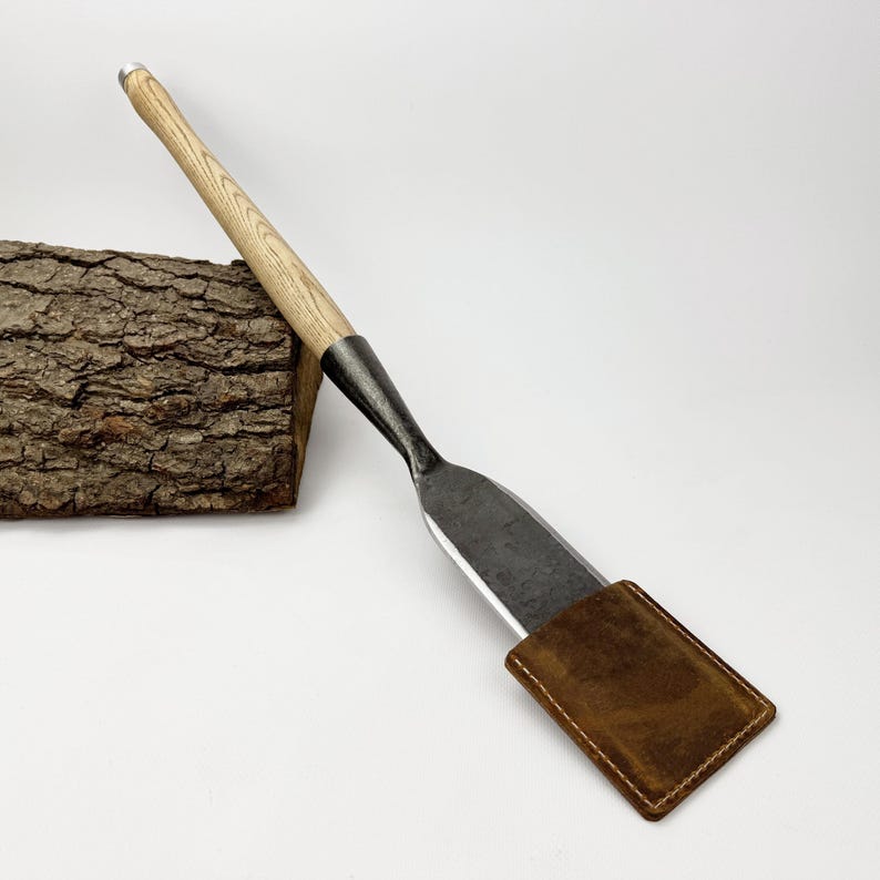 Hand-forged Timber Slick Chisel – 52100 Carbon Steel Blade, Ash Handle ...