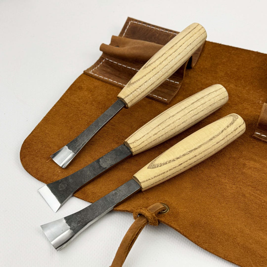 Hand-forged Detail Carving Chisel Set – Flat & Fishtail Chisels, 52100 ...