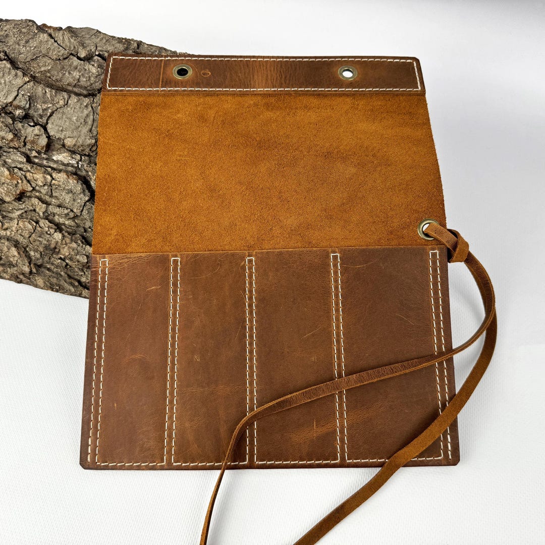 Leather Chisel Case – 4-pocket Crazy Horse Leather Organizer for ...