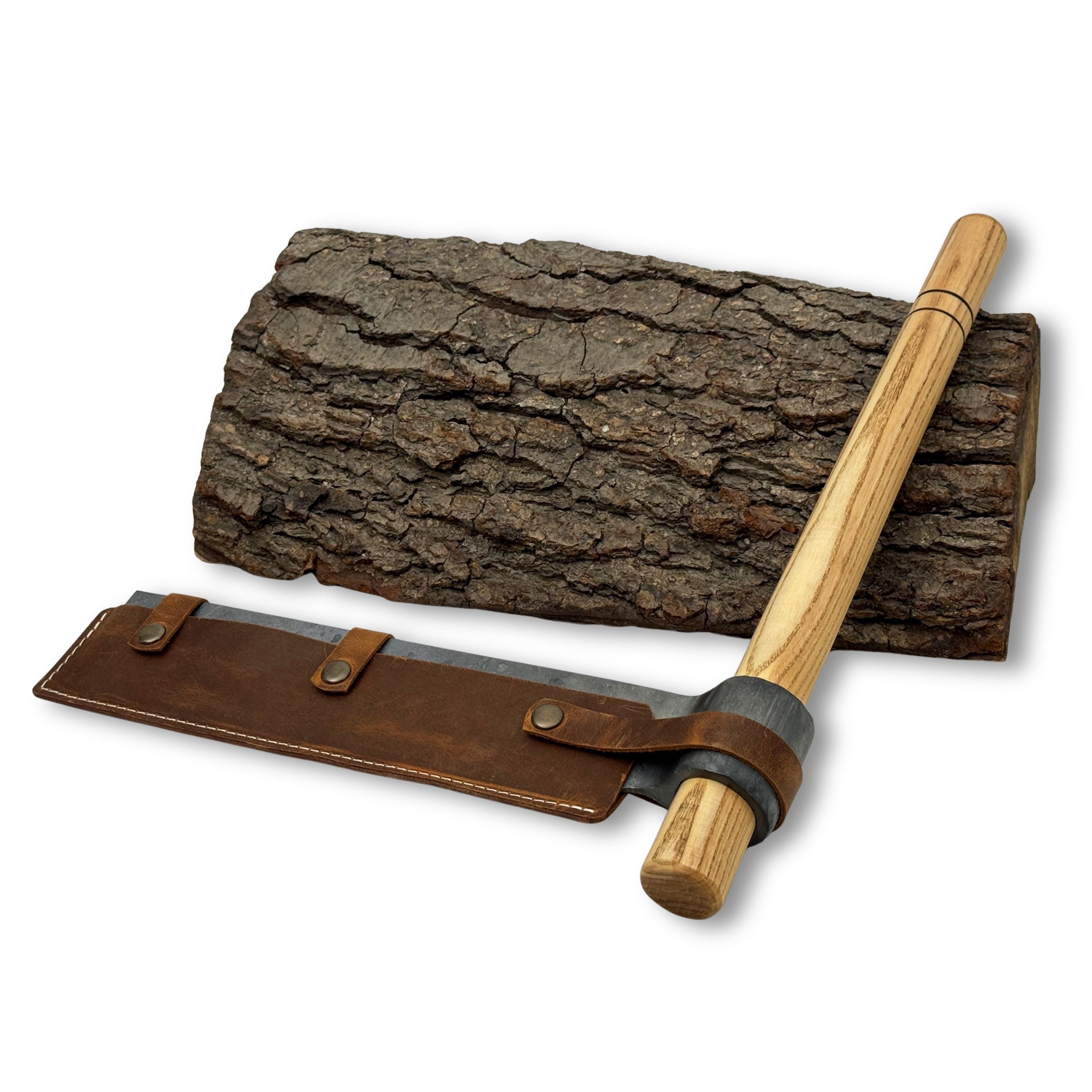 Hand-forged Splitting Froe – Carbon Steel Blade, Ash Handle, Leather ...