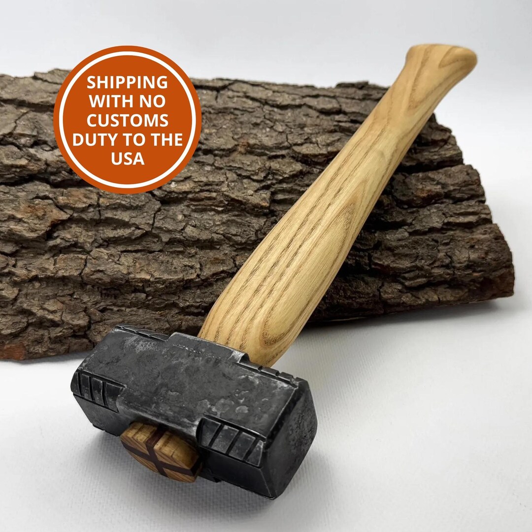Hand-forged Blacksmith's Hammer – Premium 52100 Carbon Steel Head ...