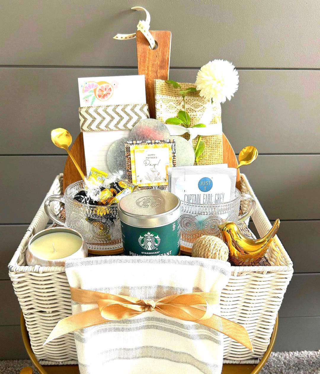 Kitchen Gift Basket, Coffee Tea Gift Basket, Large Kitchen Basket ...