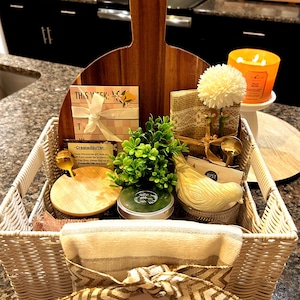 Coffee & Tea Gift Basket, Kitchen Decor, Housewarming Present, Mothers ...