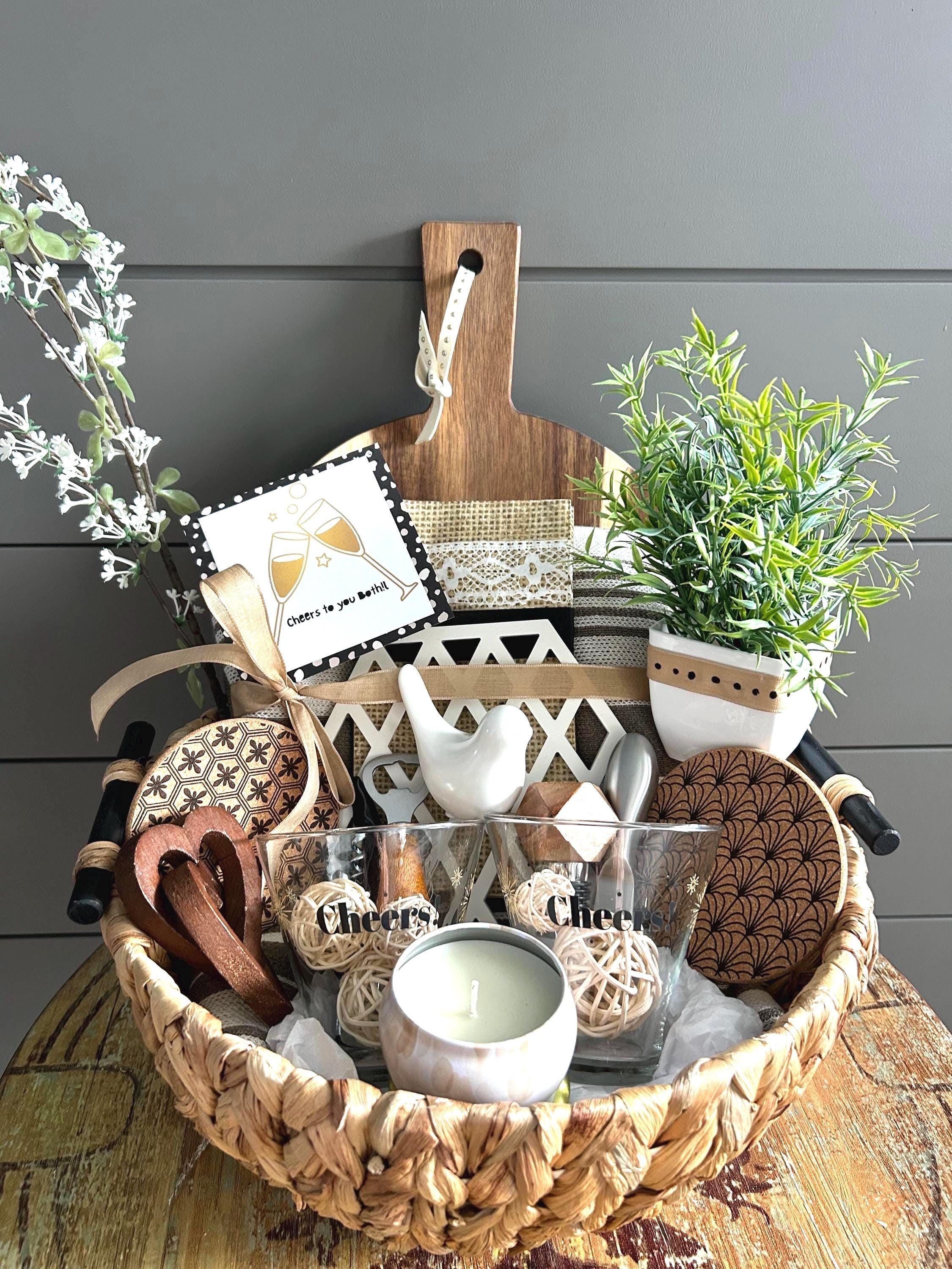 Couples Bougie Gift Basket, Engagement Gift Basket, Newlywed Gift ...