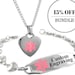 Medical Alert Heart Bracelet and Heart ID Necklace, Custom Engraved ...