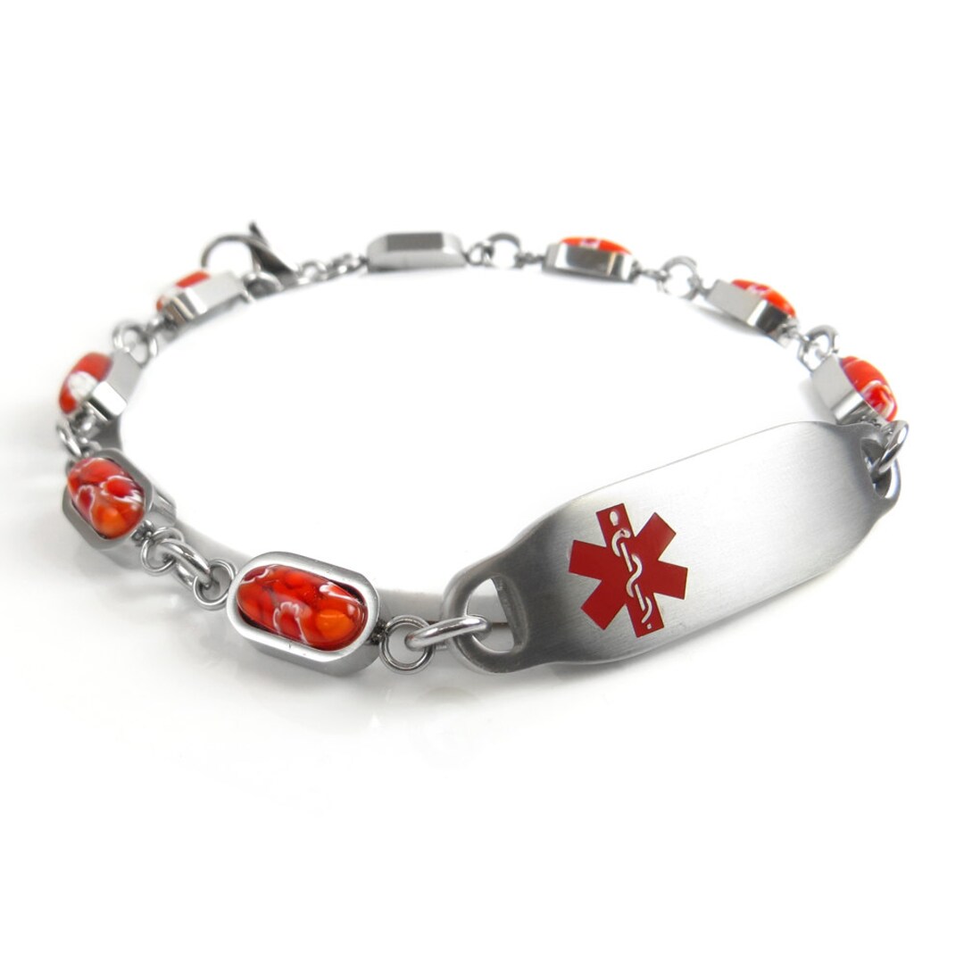 Personalized Medical ID Bracelet for Women With Free Engraving 316L ...