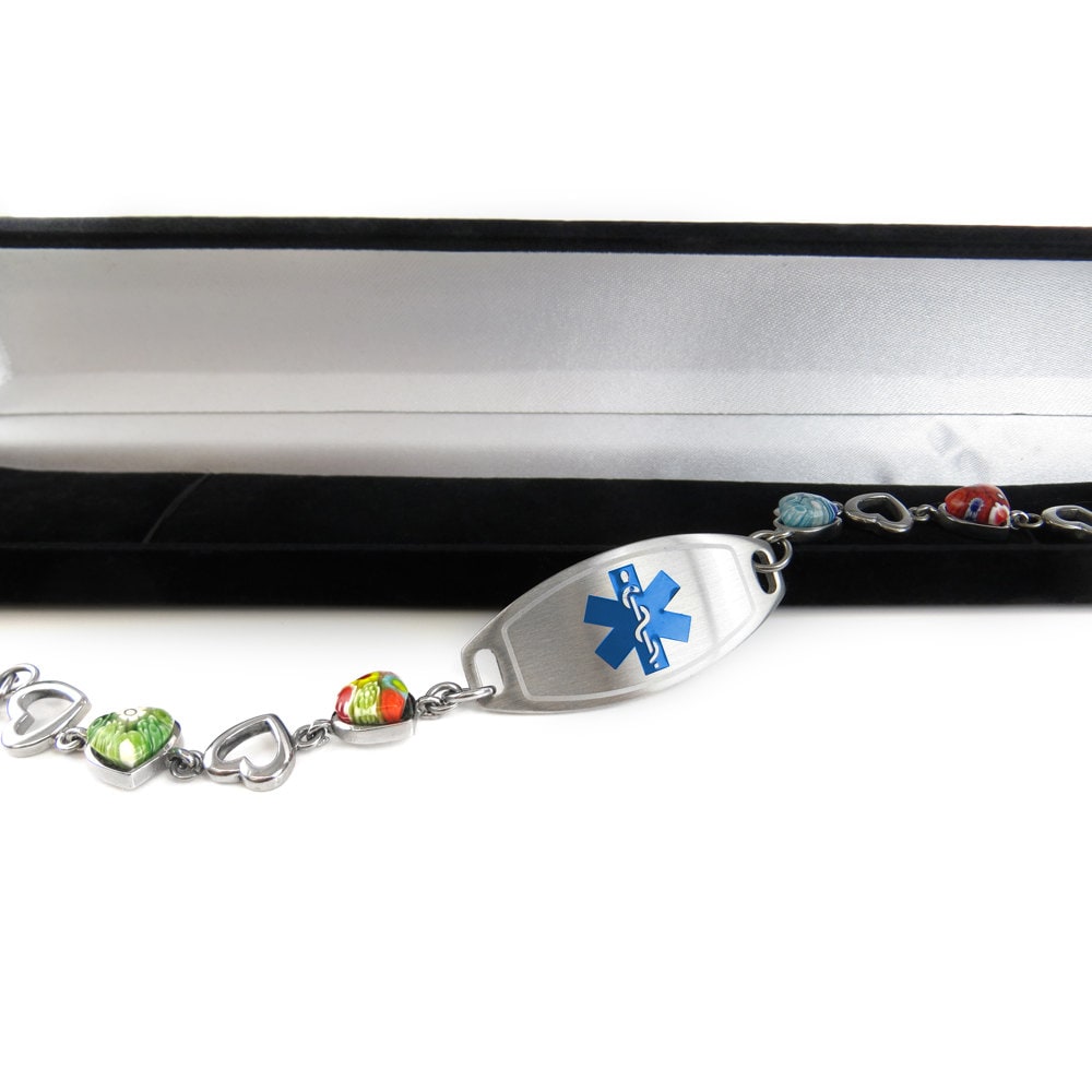 Custom Medical ID Bracelet Women With Free Engraving 316L | Etsy