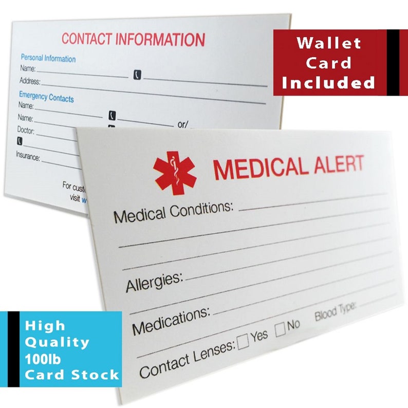 Medical ID Plate for Beaded Bracelets, White, ENGRAVED FREE - I1c - Etsy