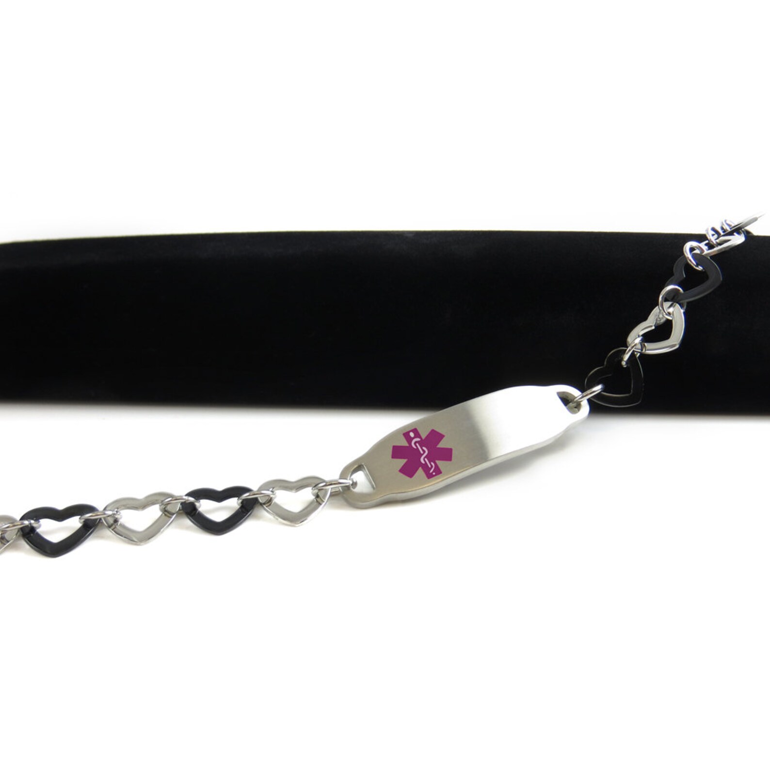 Custom Medical Bracelets for Women, Purple With Free Engraving 316L ...