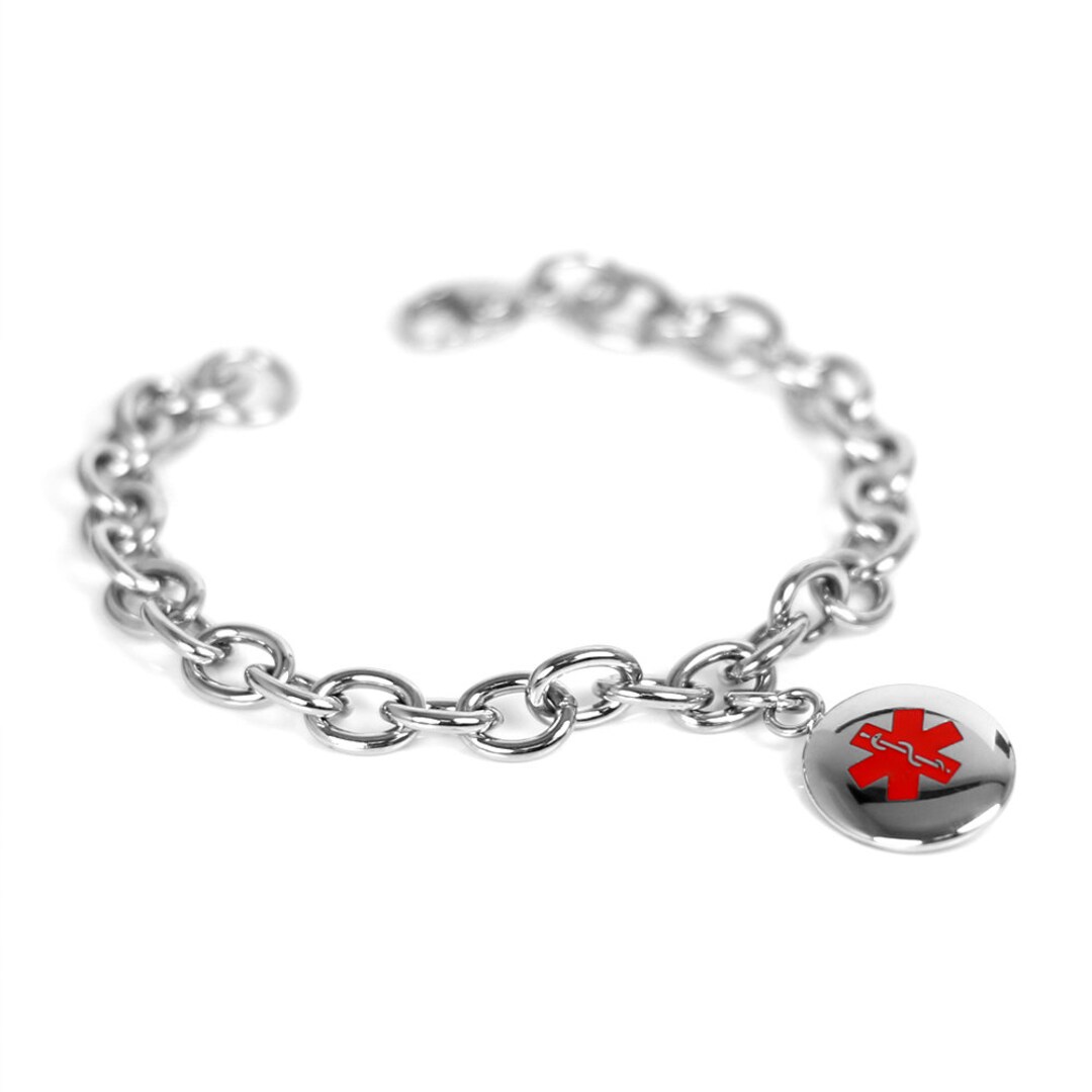 Personalized Medical ID Bracelet for Women With Free Engraving 316L ...
