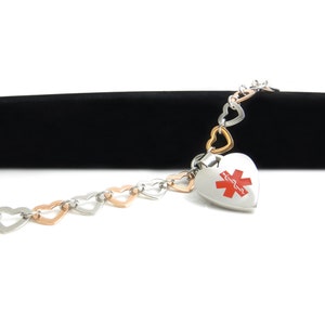 Custom Medical Bracelets for Women With Free Engraving Surgical Steel ...