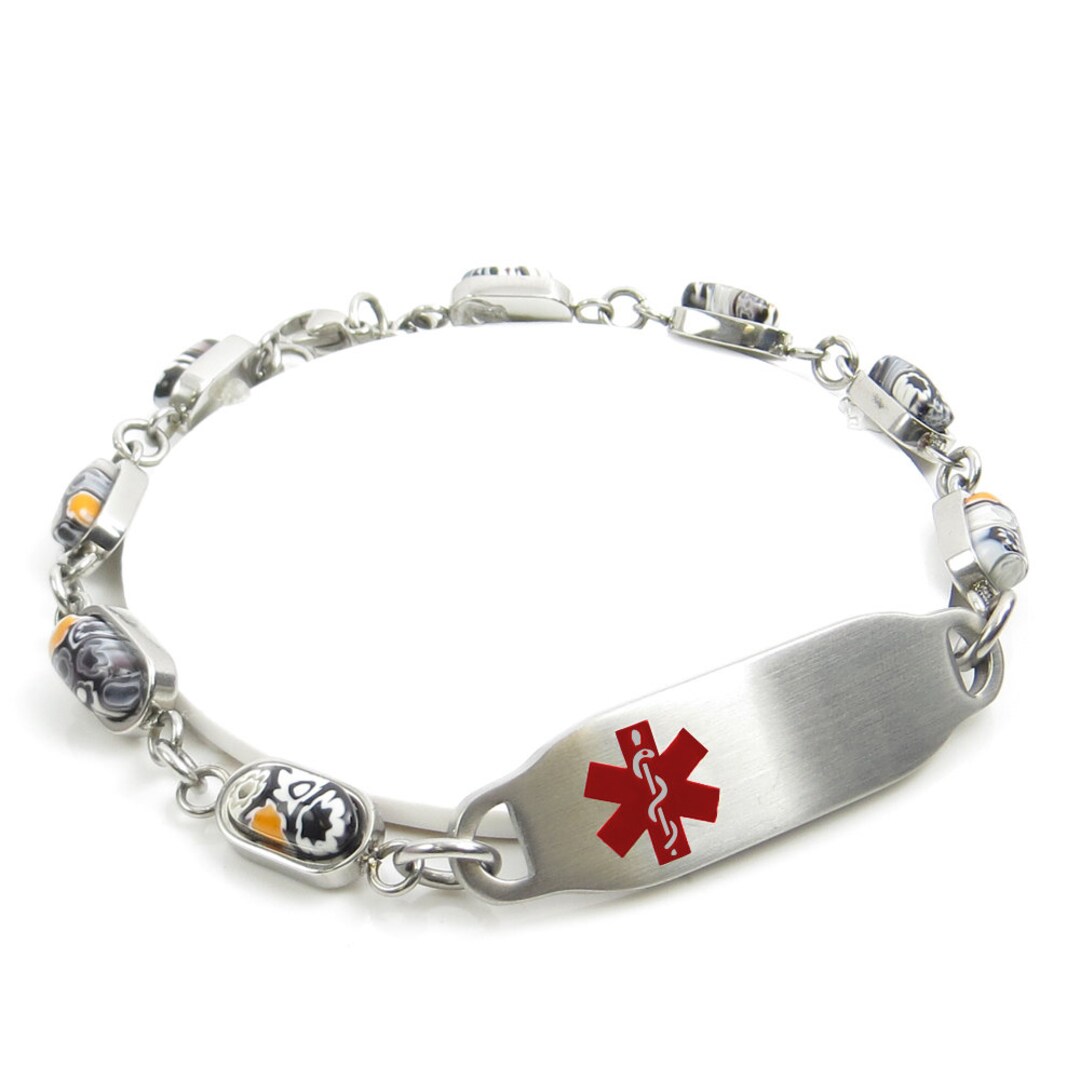 Custom Medical Bracelets for Women With Free Engraving 316L Stainless ...