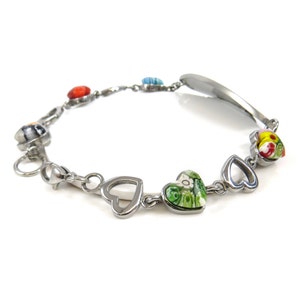 Custom Medical ID Bracelet Women With Free Engraving 316L Stainless ...