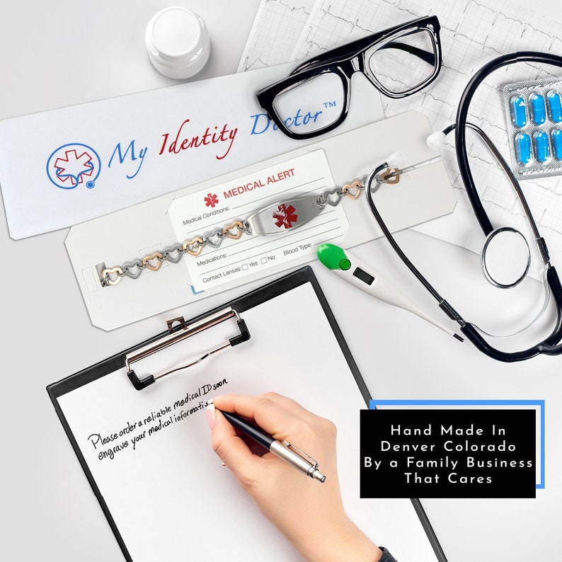 Personalized Medical ID Bracelet for Women With Free Engraving 316L ...