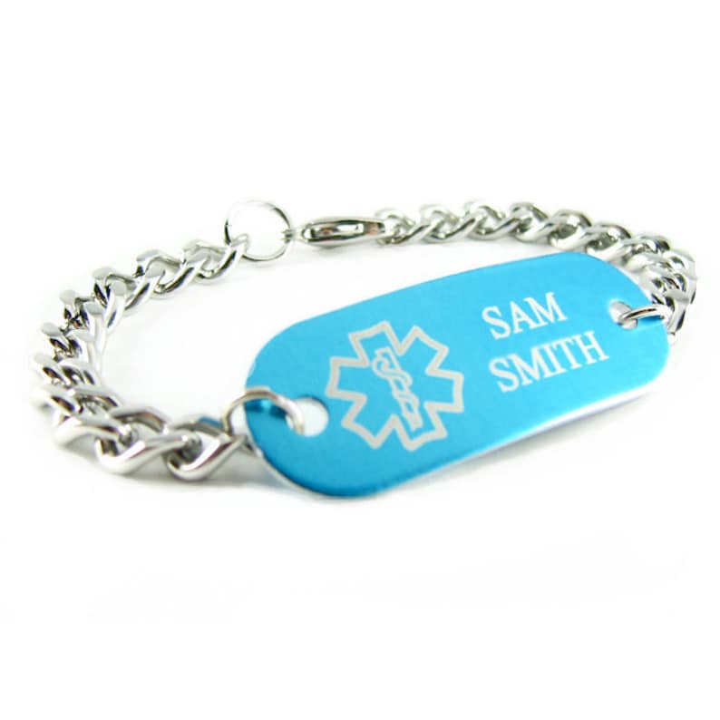 Personalized Medical Alert Bracelet With Free Engraving 316L - Etsy