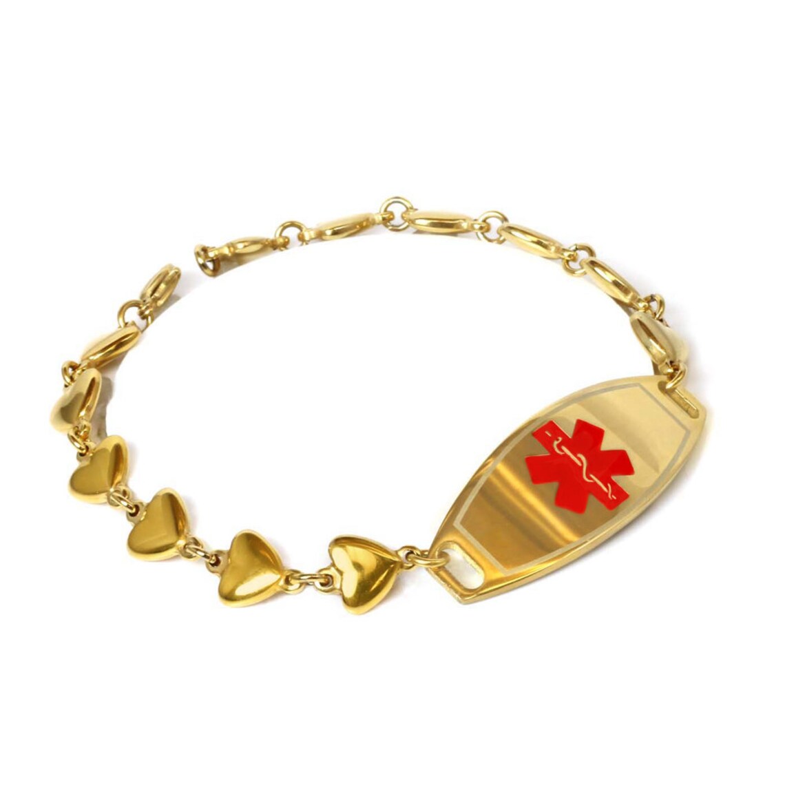 Custom Medical ID Bracelet Women With Free Engraving 316L Stainless ...
