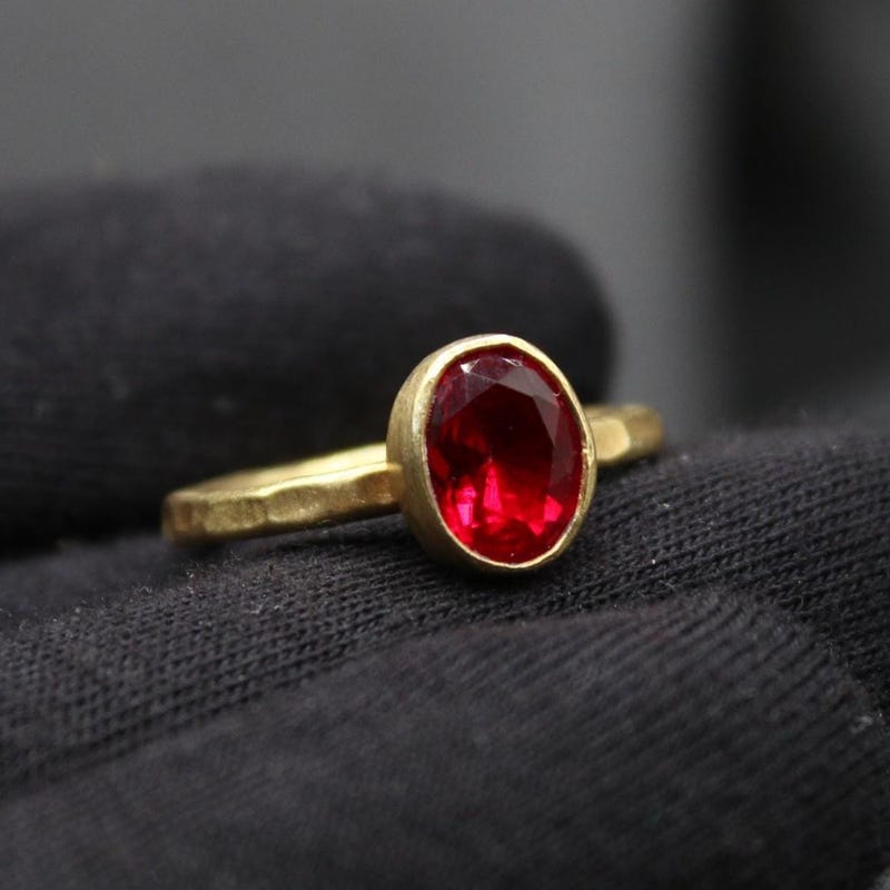 Red Stone Ring - Etsy