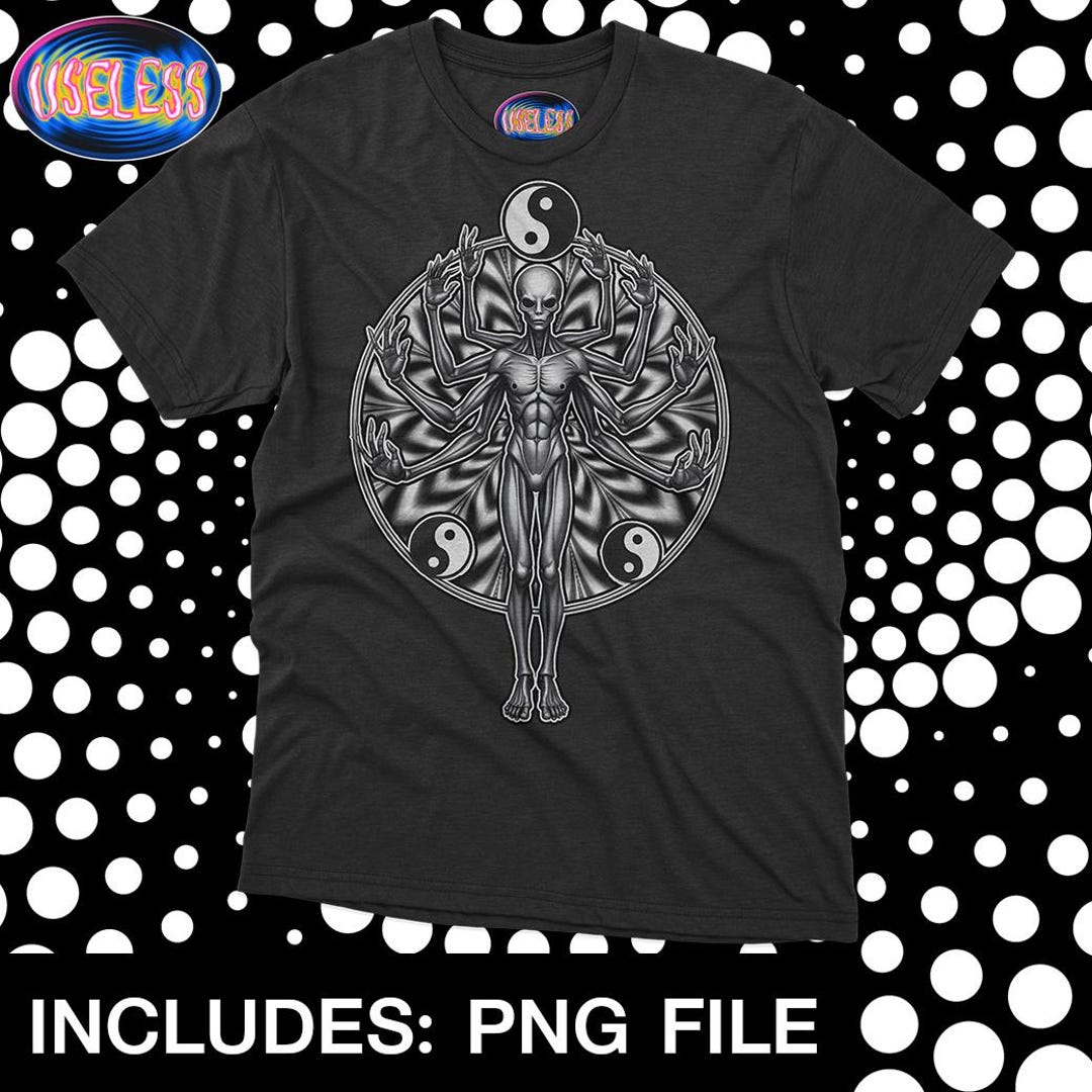 Alien Yin Yang PNG | Digital Download | Sci-fi Yin Yang Clipart ...