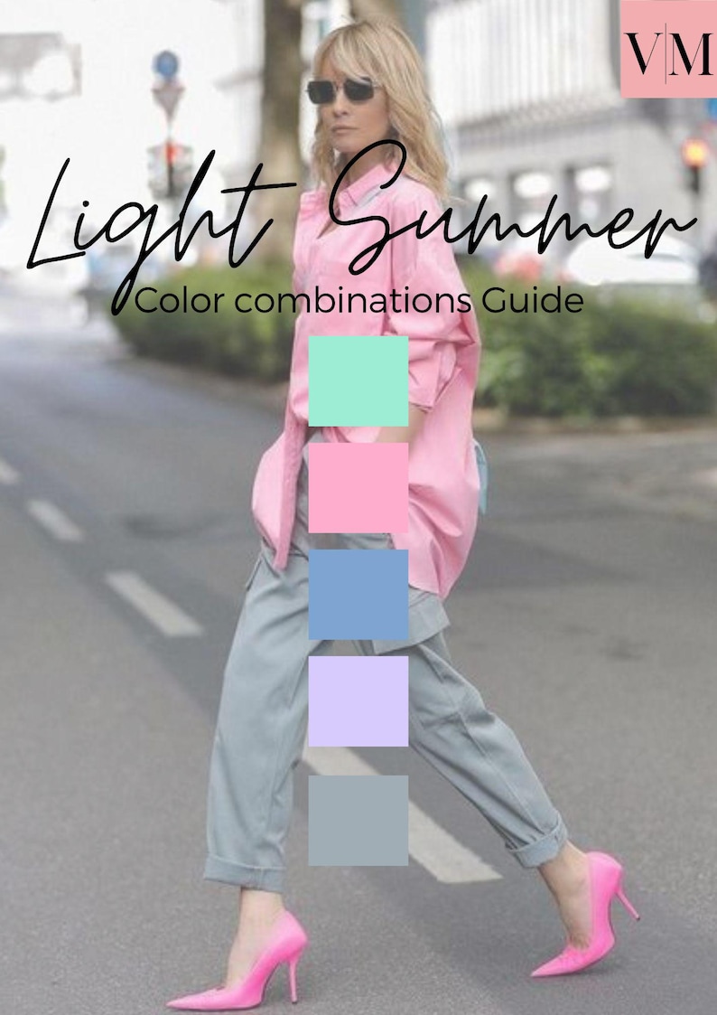 Light Summer Color Combinations Guide | Seasonal Color Analysis PDF - Etsy