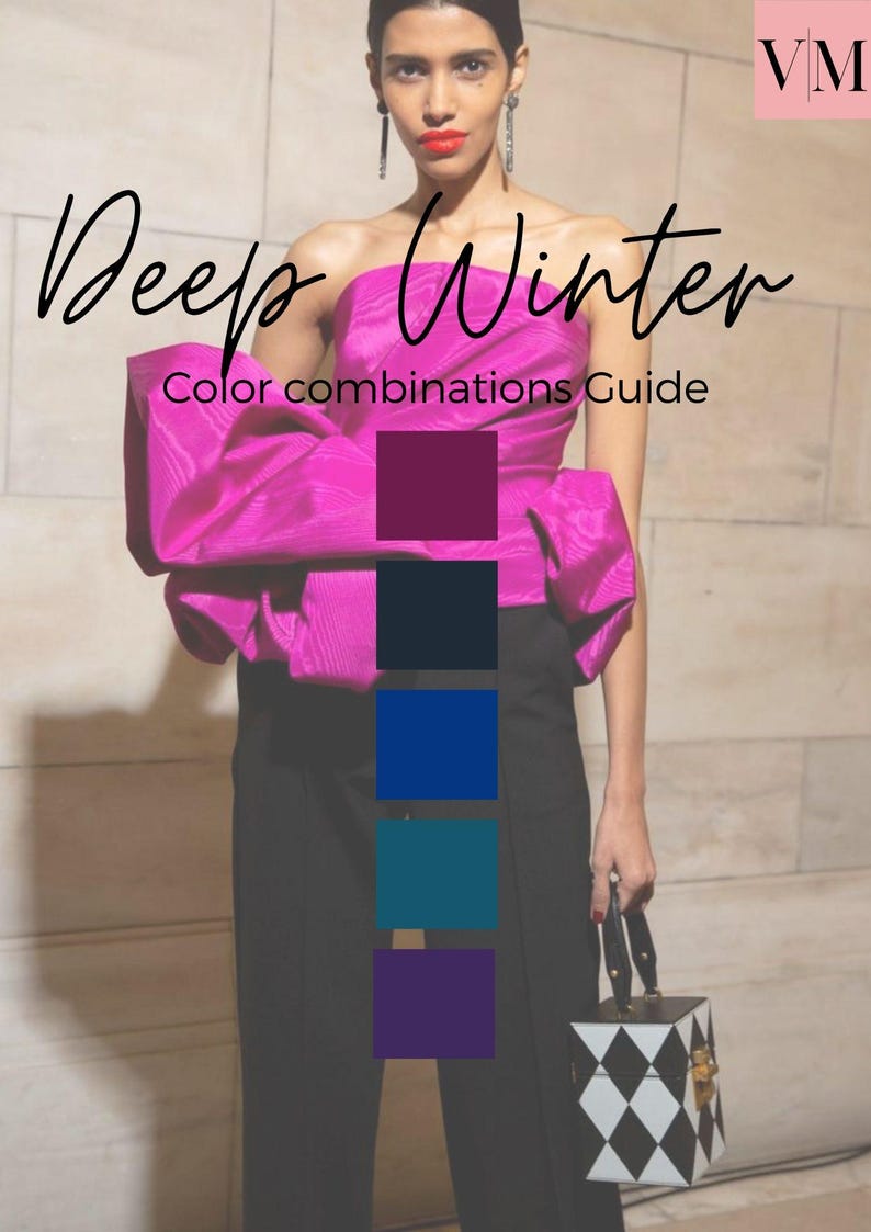 Deep Winter Color Combinations Guide | Seasonal Color Analysis PDF - Etsy