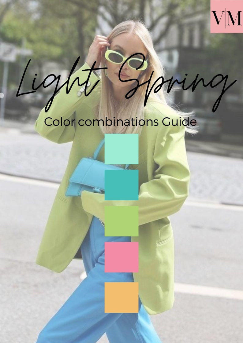 Light Spring Color Combinations Guide | Seasonal Color Analysis PDF - Etsy