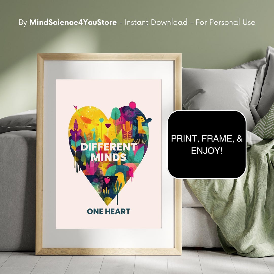 Neurodiversity Art Print: Abstract Animals, Inclusive Therapy Decor ...