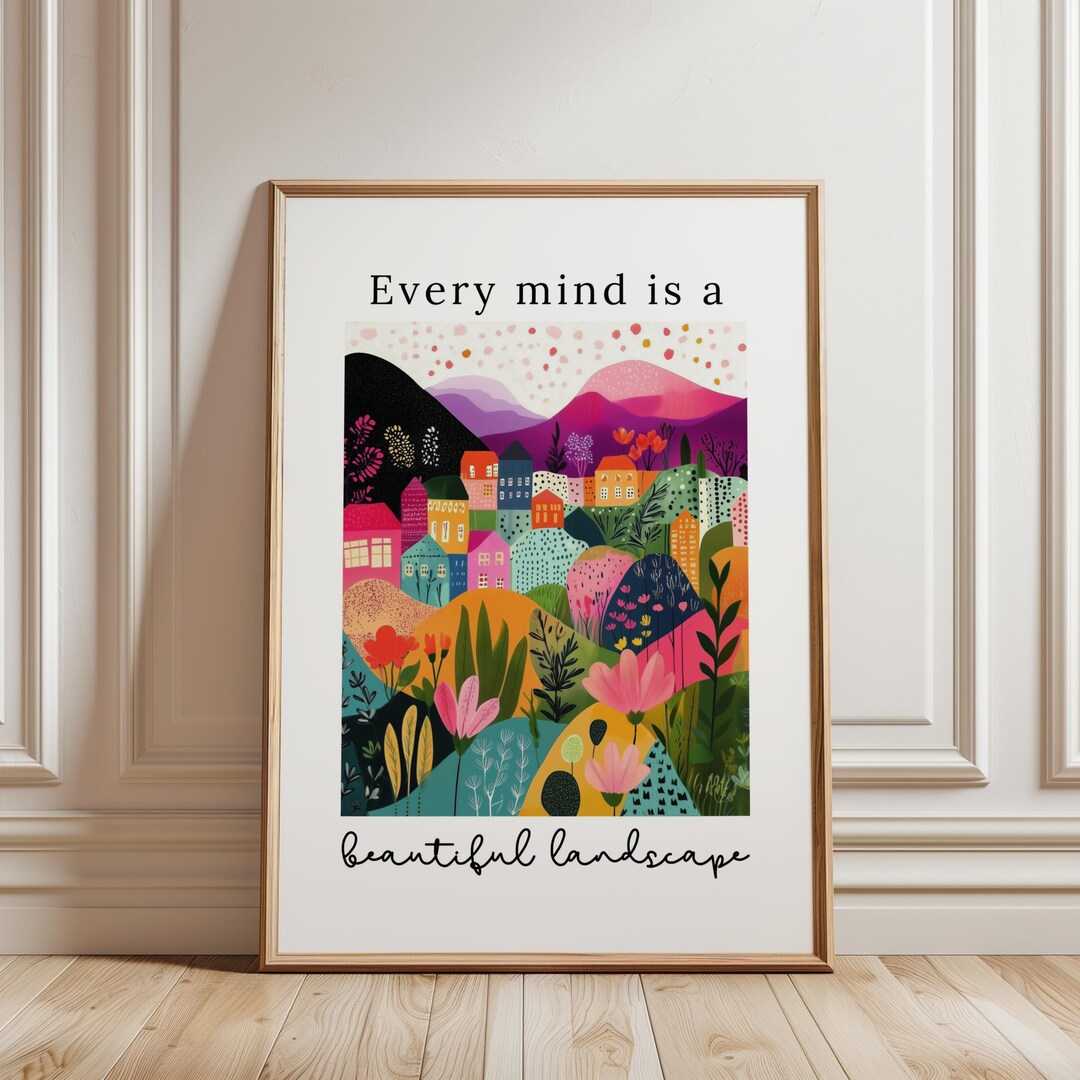 Neurodiversity Art Print | Inspirational Landscape Poster (digital ...