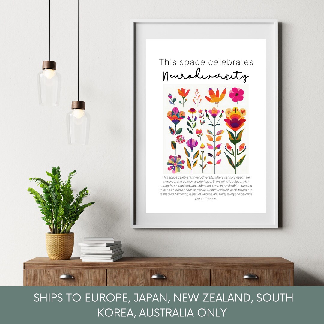 Inclusive Classroom Poster | Neurodiversity Affirming Floral Art | Sped ...