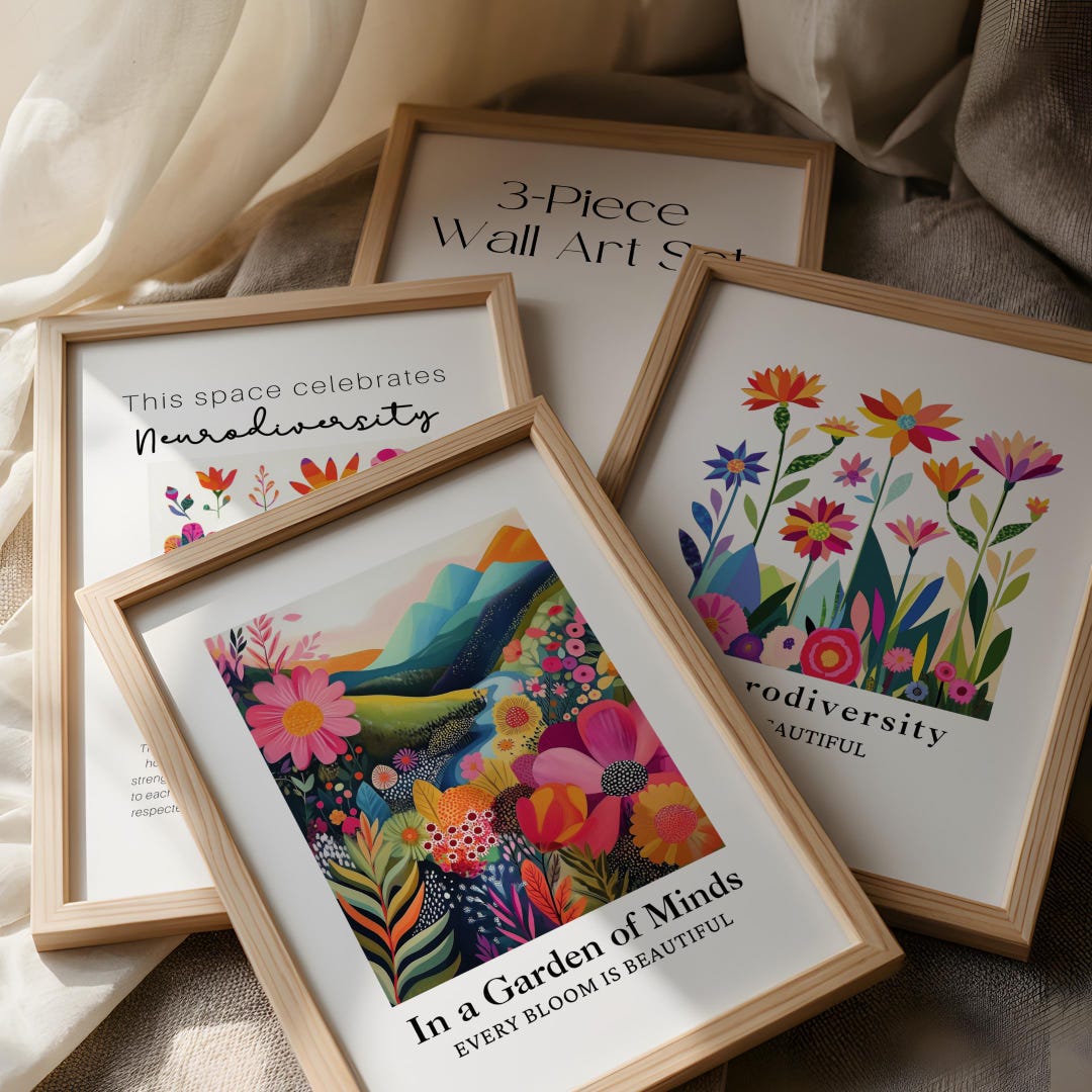 Neurodiversity Flower Poster Bundle | ADHD & Autism Acceptance ...