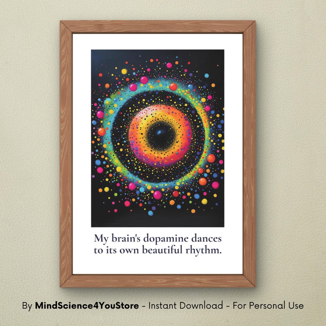 ADHD Wall Art | Neurodiversity Affirmation Print | Dopamine Dance ...