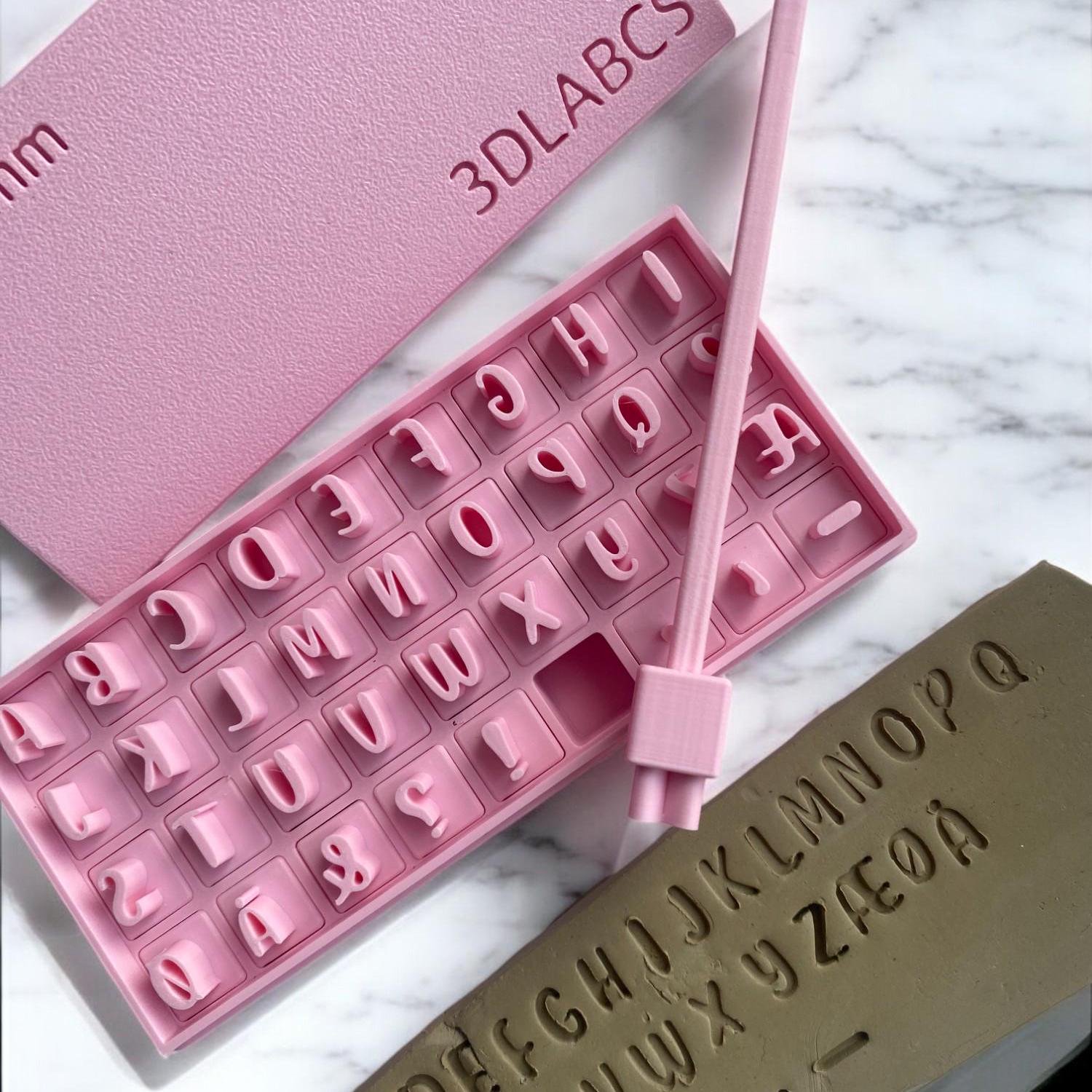 ABC Pottery Stamp Set – 8mm Clay Letter Stamps | Danish ÆØÅ or Special ...