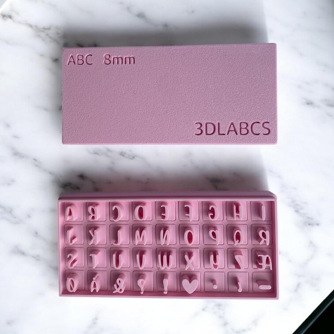 ABC Pottery Stamp Set – 8mm Clay Letter Stamps | Danish ÆØÅ or Special ...