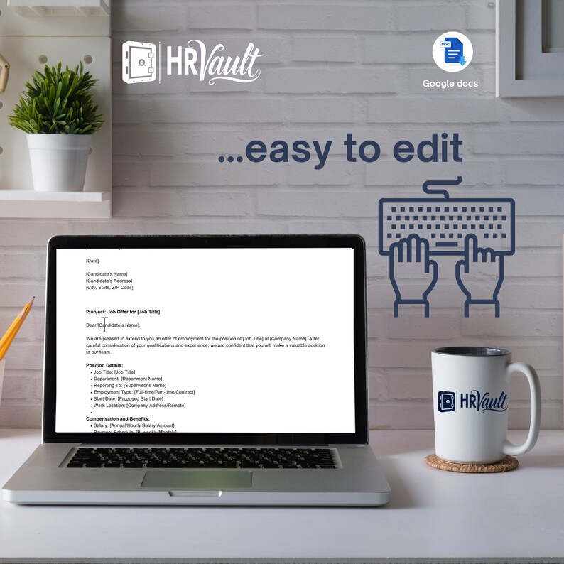 Job Offer Letter Template | Editable MS Word Professional Job Offer ...