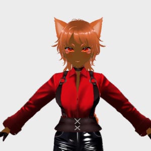 Premade 3D Vtuber Model; Fox (dark Skin Tone) (VRM Files) (3 Outfits ...