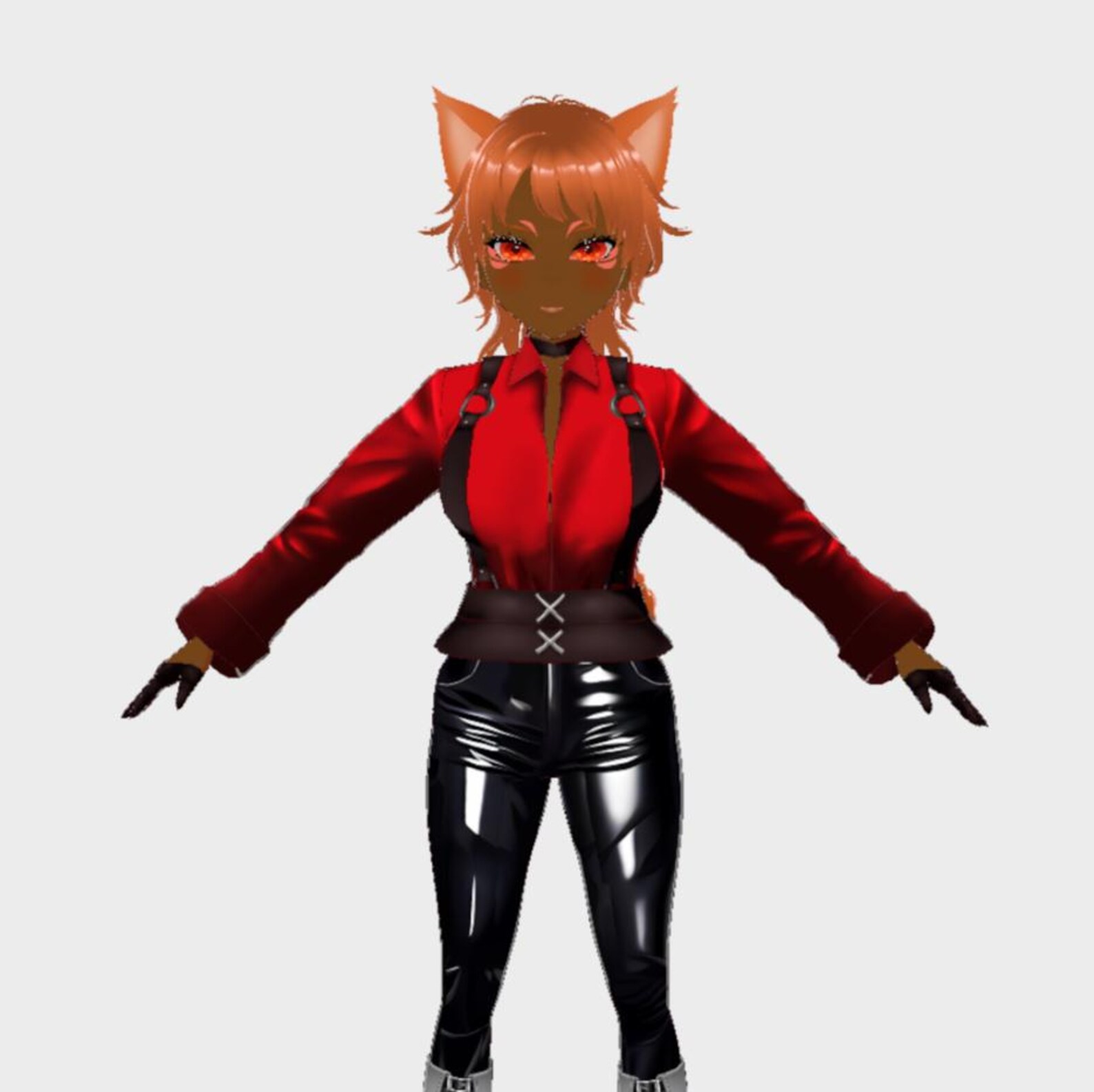 Premade 3D Vtuber Model; Fox (dark Skin Tone) (VRM Files) (3 Outfits ...