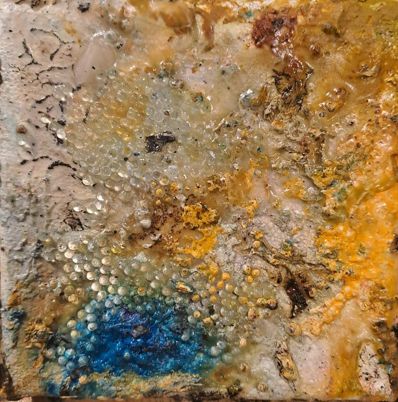 A Unique Mini Gift | Original Artwork on 10x10 Cm Canvas - Etsy