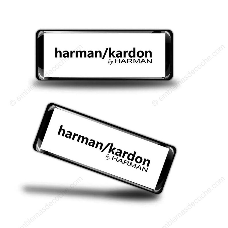 2 X Harman Kardon 3D Logo Emblem for Audio Car Vehicle Sound Equipment ...