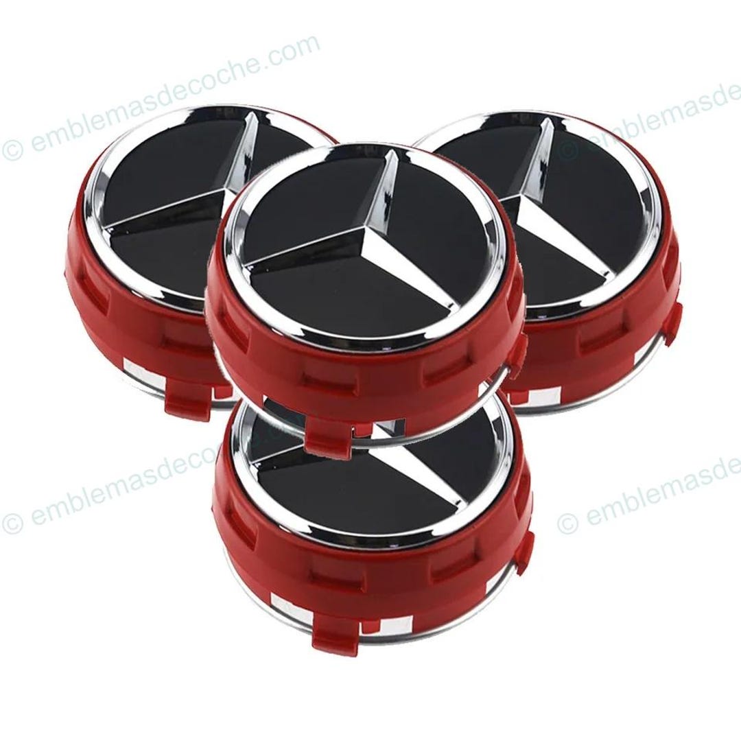 Red AMG Wheel Center Caps for Mercedes Benz 75mm - Etsy