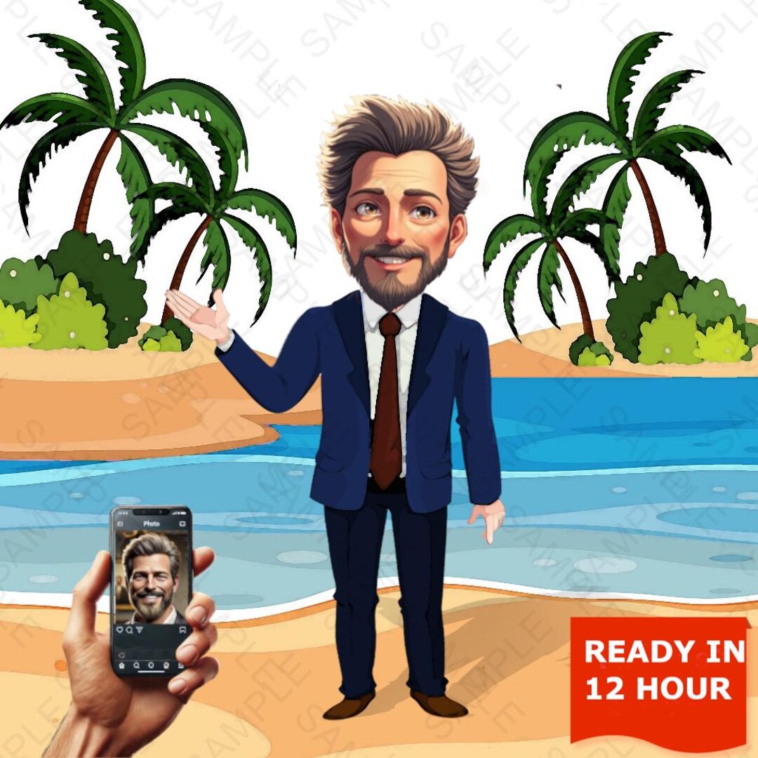 Custom Business Cartoon Portrait, CEO Manager Boss Caricature From ...