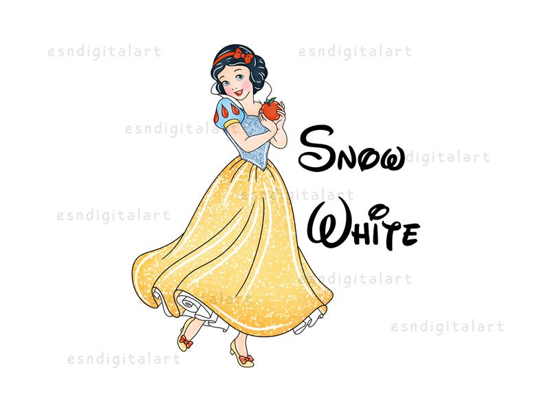 Snow White and Seven Dwarfs Png, Watercolor Clipart, Snow White ...