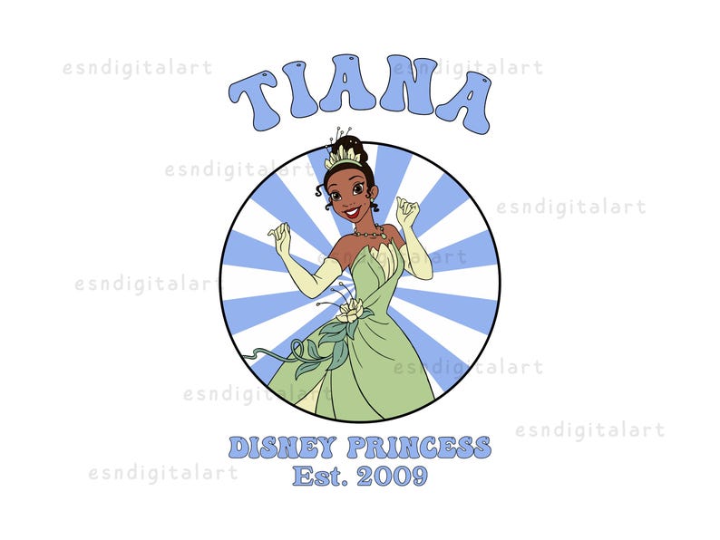 Princess Tiana Png Bundle, Baby Tiana Watercolor Png, Tiana Clipart, 31 ...