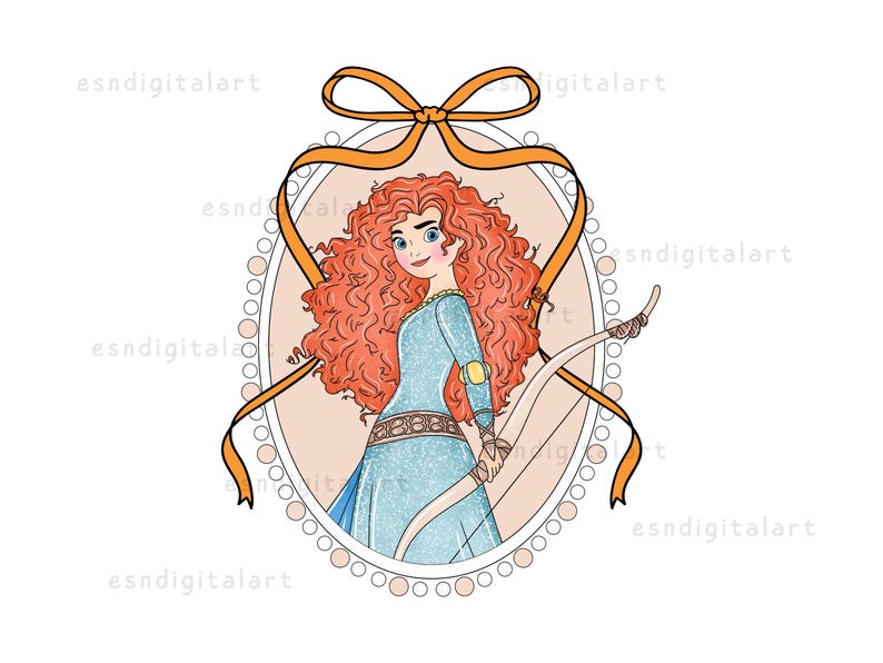 Princess Merida Png, Merida Clipart Bundle, Brave Princess, Watercolor ...