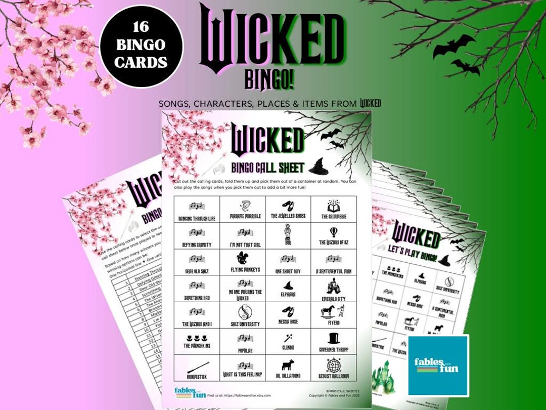 WICKED Bingo | Party Game for up to 16 Players | Suitable for Children ...