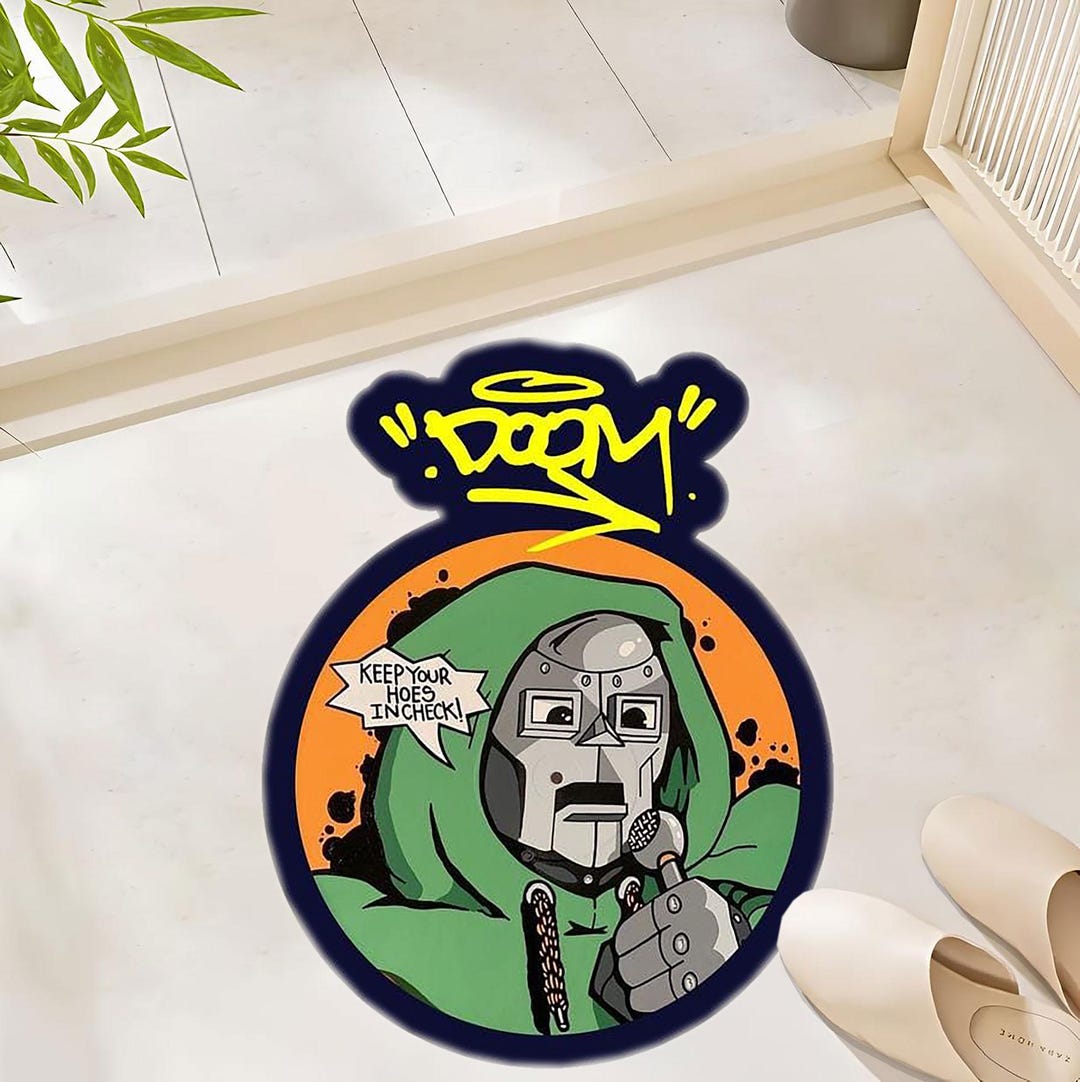 MF DOOM Inspired Rug – Hip-hop Graffiti Floor Mat, Rap Legend Home ...