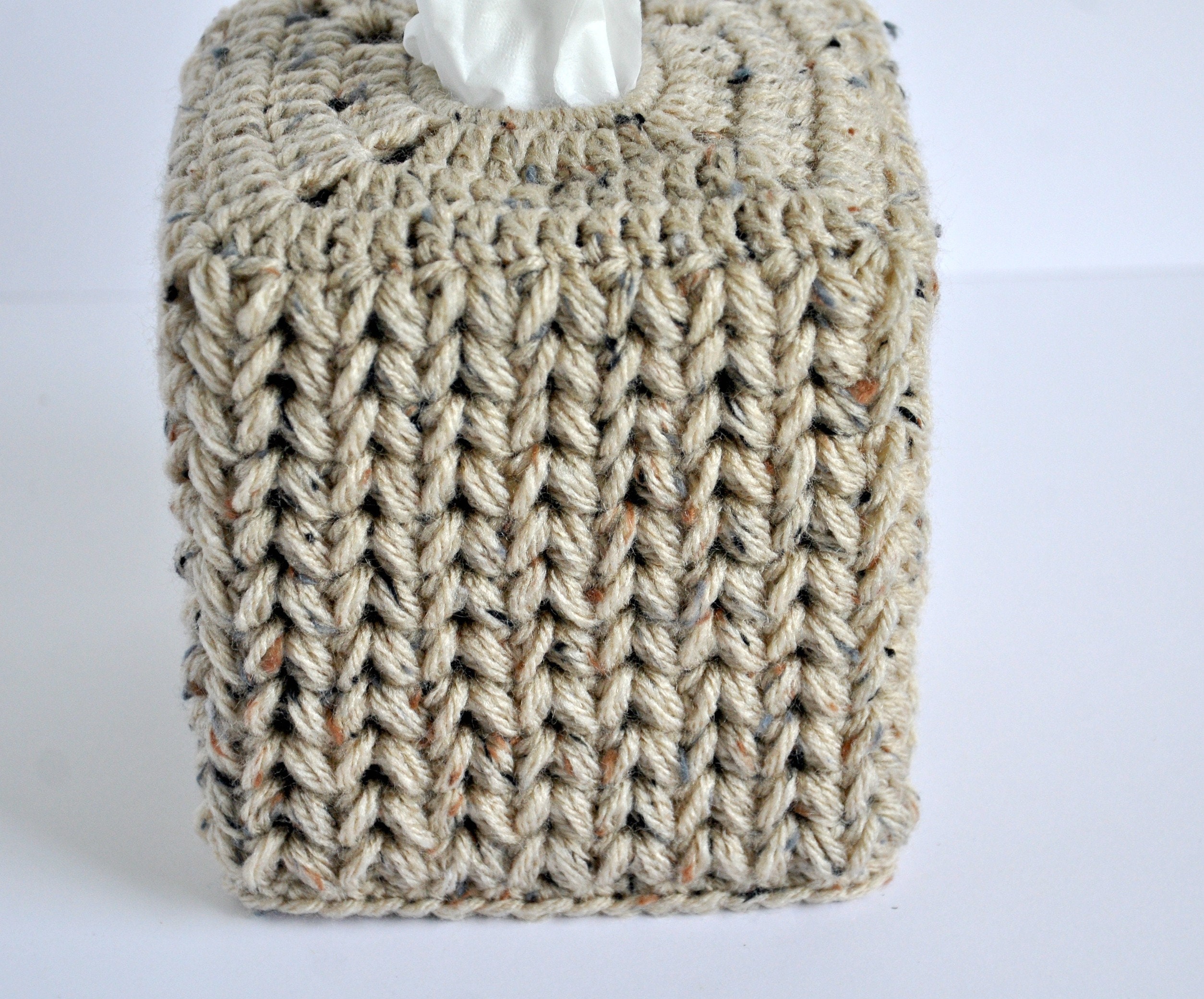 Bulky V Knit Design Tissue Box Cover Nursery Decoration Rustic | Etsy